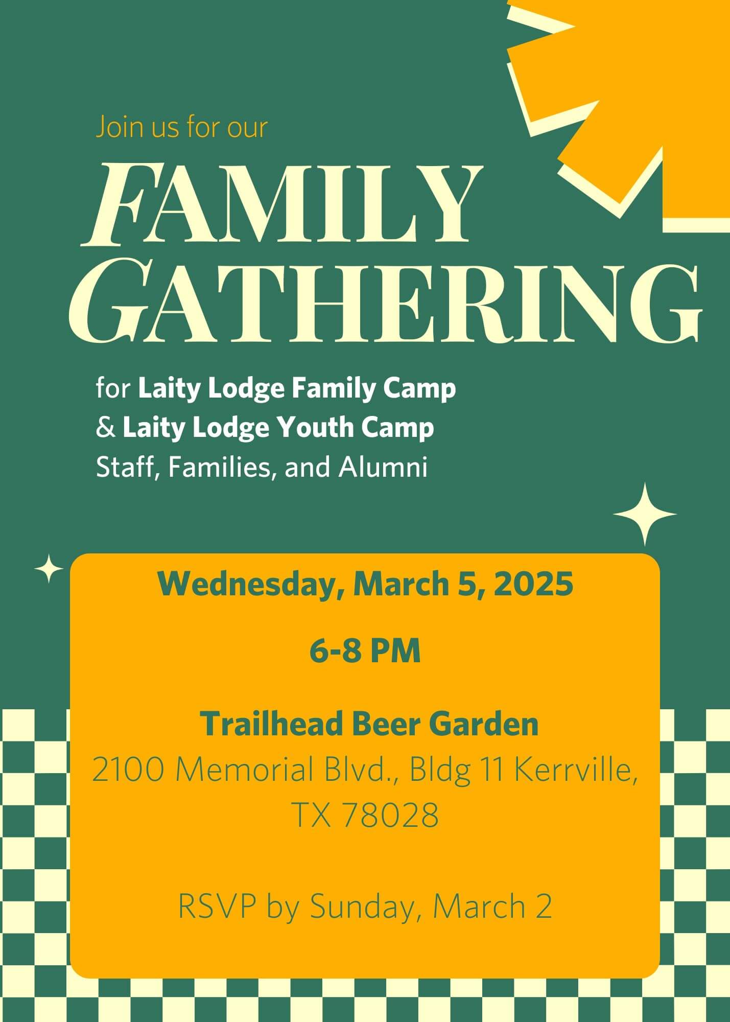 Kerrville Family Gathering 2025 - Laity Lodge Family Camp